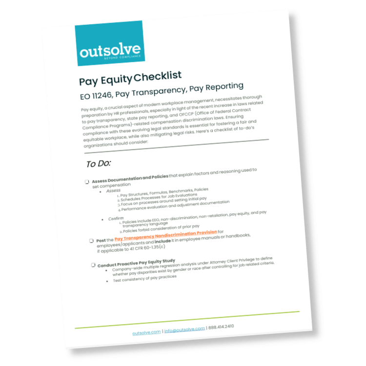 Pay Equity Checklist | OutSolve